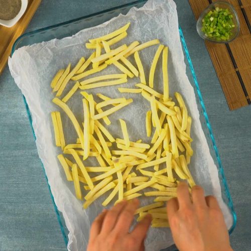 Easy Chicken Sausage Gumbo Topped Fries