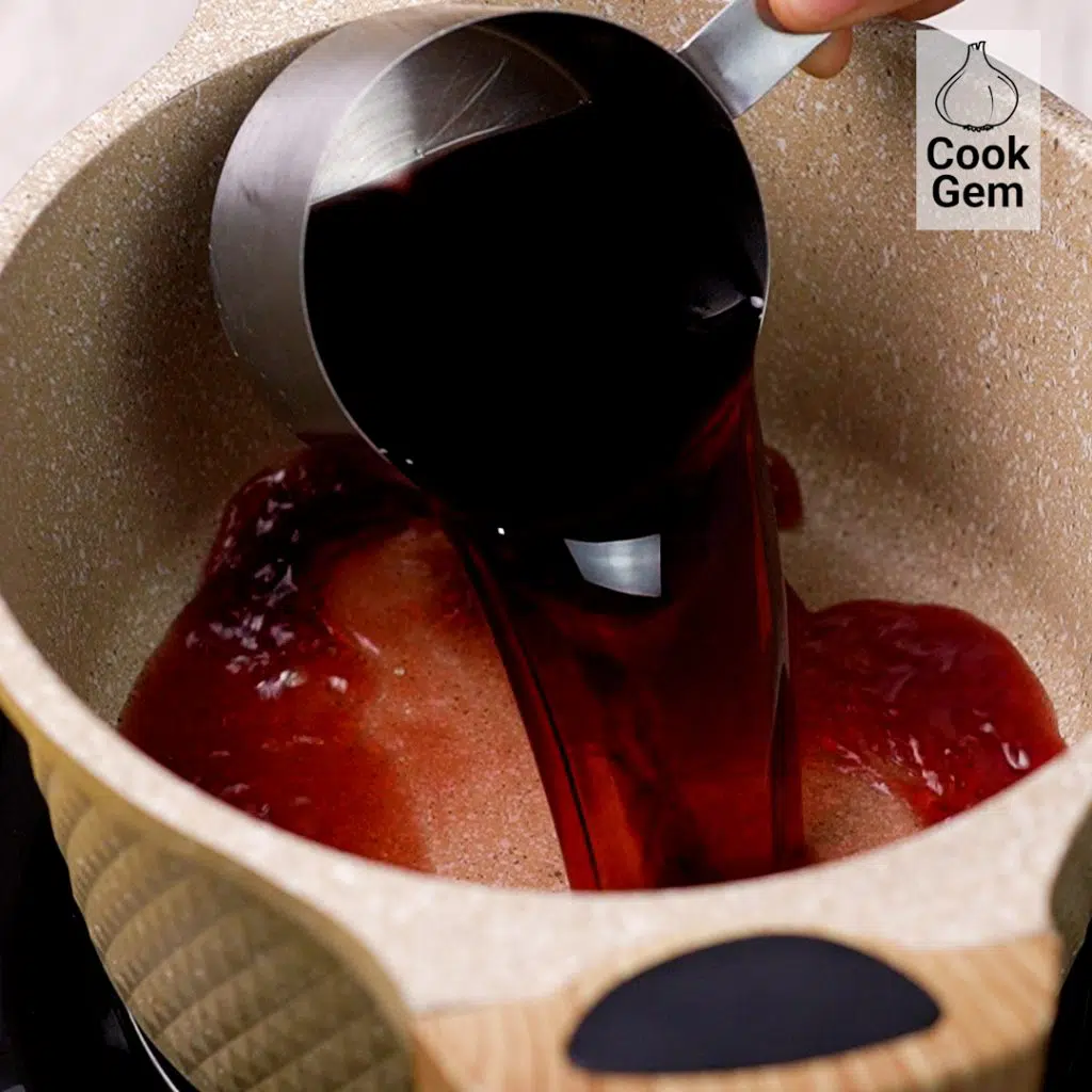 Homemade Red Wine Simple Syrup