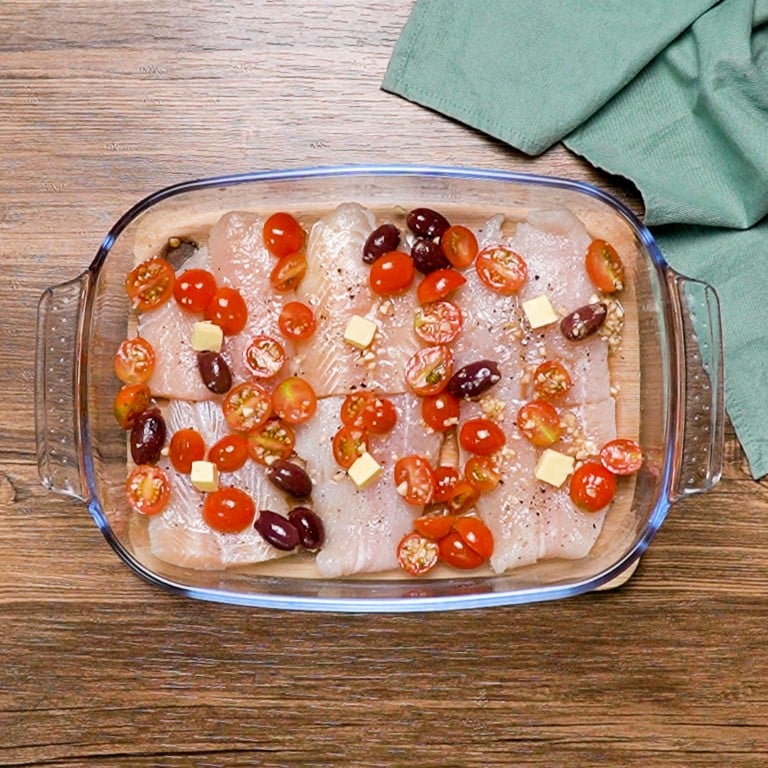 Homemade One Pan Roasted Fish with Cherry Tomatoes