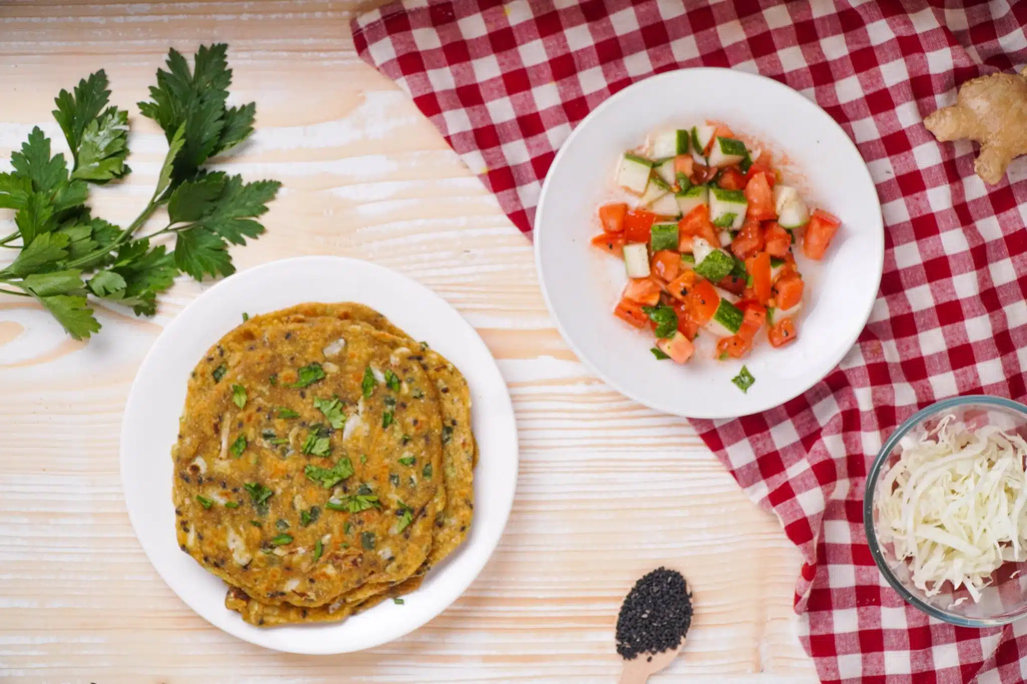 Homemade Cabbage Flatbread
