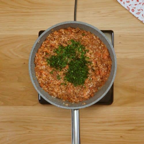 Homemade Turkish Dolma with Meat (Stuffed Green Bell Pepper)